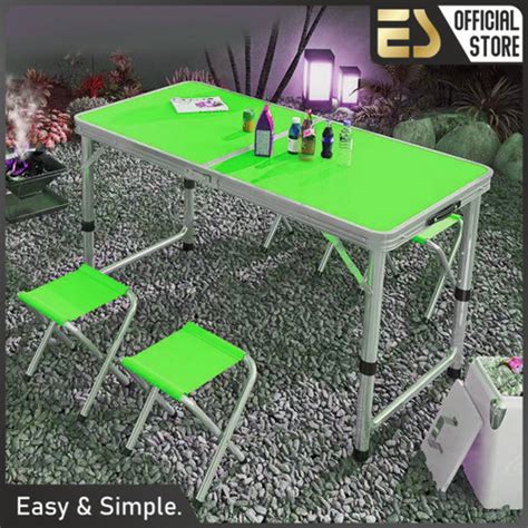 Promo ES Meja Lipat Camping Outdoor Portable Meja Koper Serbaguna