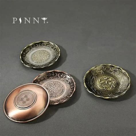 Pinny 클래식 금속 찻잔 매트 일본 스타일 구리 컵 코스터 테이블 장식 액세서리 다도 액세서리table