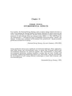 Chapter FOSSIL FUELS ENVIRONMENTAL EFFECTS Chapter Fossil Fuels Environmental Effects