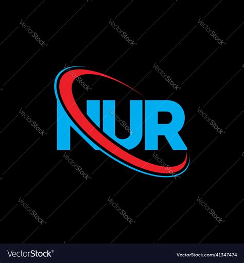 Nur Logo Letter Design Royalty Free Vector Image