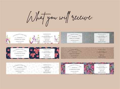 Editable Soap Label Template Custom Wrap Whipped Soap Label Design
