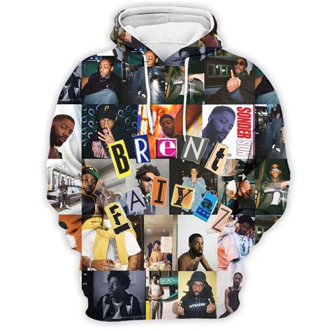 Brent Faiyaz Shirt Pattern Vintage Hip Hop 90s Retro D Hoodie Sold By