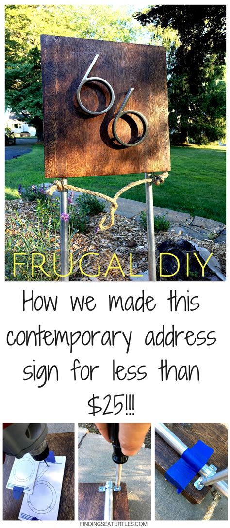 Coastal Diy Mid Century Modern Address Sign