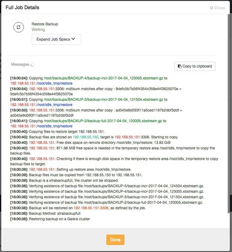 Updated Full Restore Of A MySQL Or MariaDB Galera Cluster From Backup