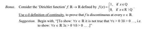 Solved 1 If Xeq Consider The Dirichlet Function F R → R