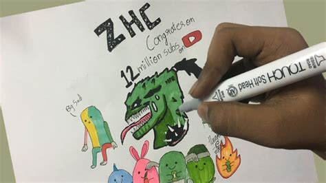 Drawing Zhc A Fanart On Getting 12 Million Subscribers Youtube