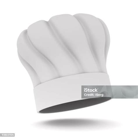 흰색 바탕에 요리사 모자입니다 격리 된 3d 그림 요리사 모자에 대한 스톡 사진 및 기타 이미지 요리사 모자 토크 요리하기 음식 준비 Istock