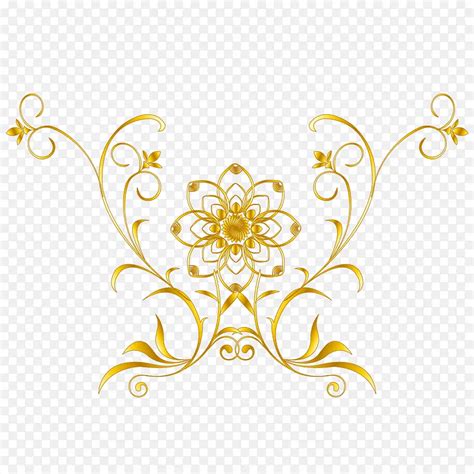金色花纹的绘制图案PNG图片素材下载 图片编号yxjevgoz 免抠素材网
