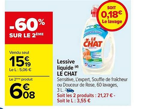 Promo Lessive Liquide Le Chat Chez Carrefour Icatalogue Fr