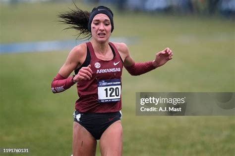 Taylor Werner Of The Arkansas Razorbacks Competes During The Division