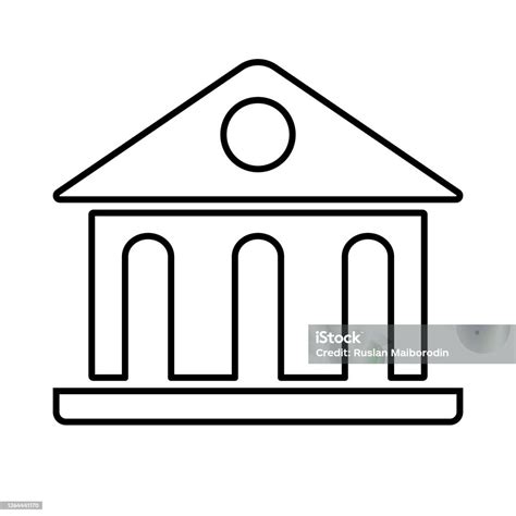 博物館圖示平面設計隔離在白色背景向量圖形及更多互聯網圖片 互聯網 信息圖形 剪裁圖 Istock