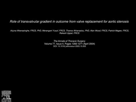Role Of Transvalvular Gradient In Outcome From Valve Replacement For