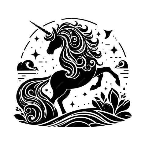 Unicorn Silhouette Vector Premium Ai Generated Vector