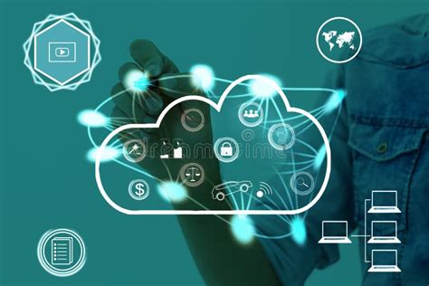 Cloud Technology And Networking Concept Stock Illustration