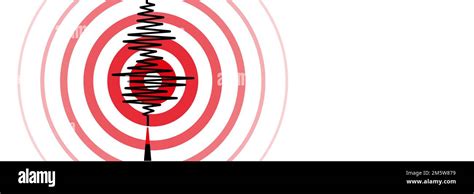 Earthquake Background Seismogram For Seismic Measurement Stock Vector