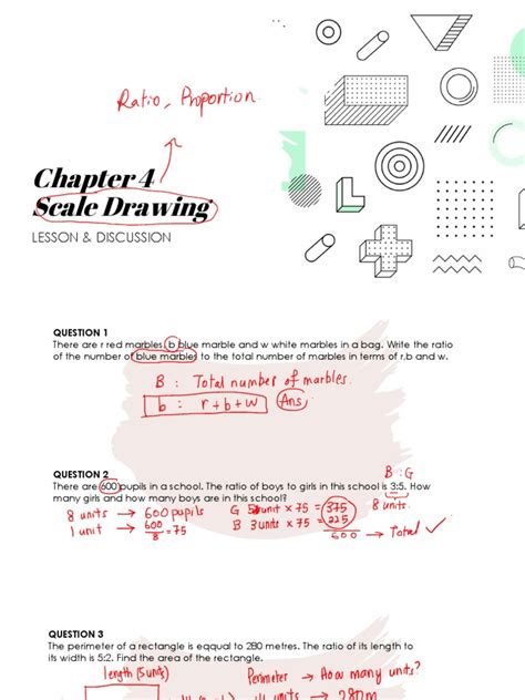 Scale Drawings And Ratios Solving Problems Involving Scale Drawings Ratios And Proportional