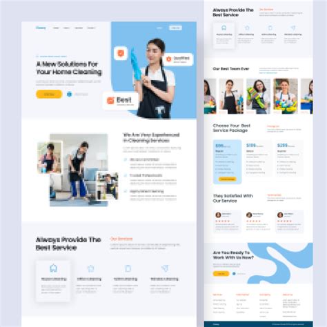 cleany cleaning service ui design template figma