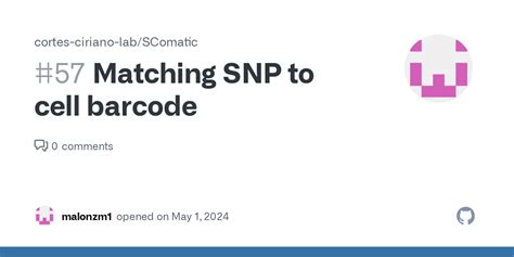 Matching Snp To Cell Barcode · Issue 57 · Cortes Ciriano Labscomatic