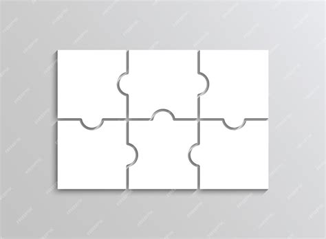 Premium Vector Puzzle Pieces Set Jigsaw Grid Thinking Mosaic Game