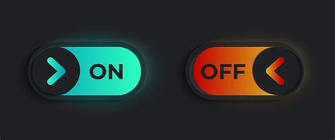 Toggle Switch Slider Button For Mobile App Touch Screen User Interface In Dark Modern