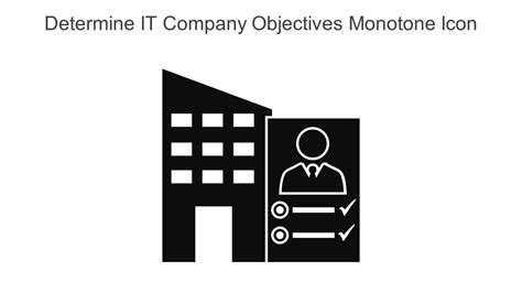 Determine It Company Objectives Monotone Icon In Powerpoint Pptx Png