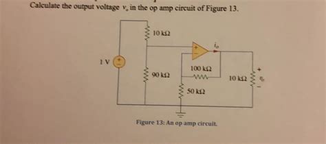 Solved Calculate The Output Voltage V In The Op Circuit Chegg