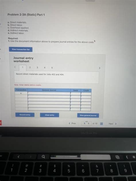 Required Information Problem 23a Static Computing
