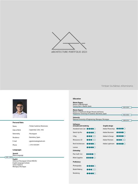 Architecture Portfolio Yimber Gutierrez Pdf Nicaragua Design