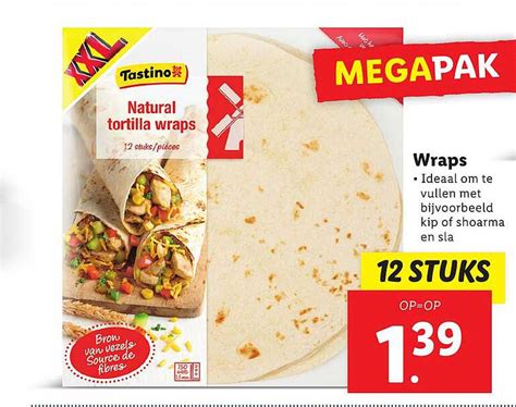 Tastino Wraps Aanbieding Bij Lidl 1foldersnl