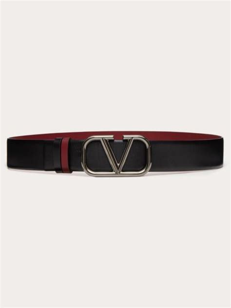 Valentino Vlogo Signature Reversible Calfskin Belt 40 Mm Reversible