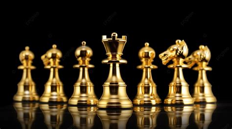 황금 체스 세트 컬렉션에서 팀워크가 빛난다 블랙에 3d 렌더링 체스 게임 체스 여왕 체스 기사 배경 일러스트 및 사진 무료 다운로드 Pngtree