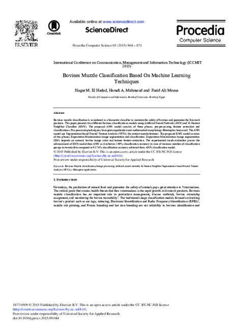 pdf bovines muzzle classification based on machine learning techniques