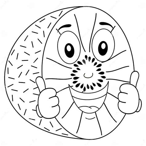 Kiwi Vesel Colorat Cu Degetele Sus Stock Vector Ilustrare Din Fericire Izolat 85509398