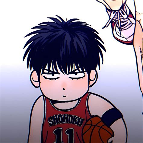キ 𖦹 Rukawa Kaede 𖥻 ！ Slam Dunk Manga Anime Photo Profile Dark Slam