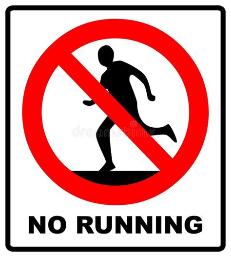 No Running Prohibited Sign No Runner Forbidden Modern Round Sticker
