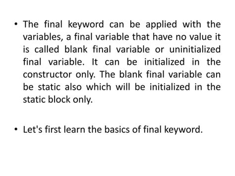 Finalkeywordinjava Abstractinterfaceimplementation 170702034453ppt