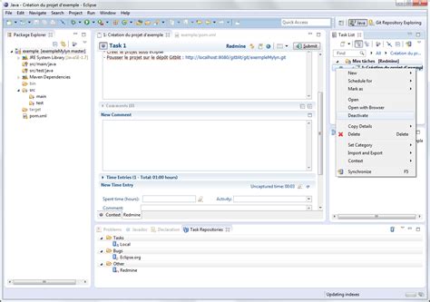 tutoriel pour l intégration d eclipse mylyn avec redmine et jenkins