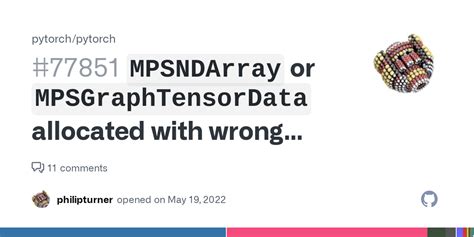 MPSNDArray Or MPSGraphTensorData Allocated With Wrong Size Issue