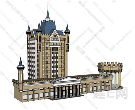 欧式风格酒店 Sketchup模型sketchup模型库建e室内设计网