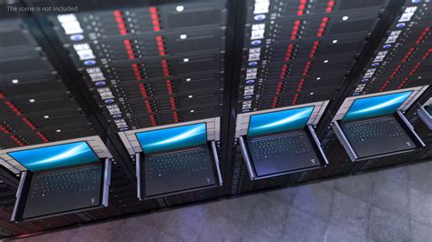 슬라이딩 랙 선반에 랩탑이있는 전체 서버 랙 3d 모델 99 Gltf Ma Max Upk Unitypackage C4d Obj Fbx Blend