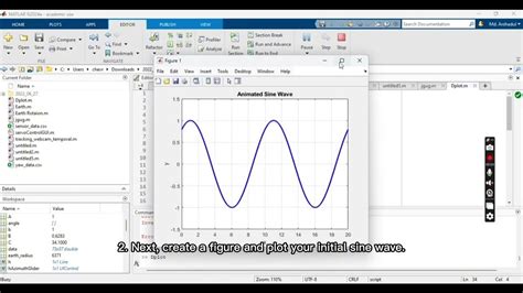 Matlab Tutorial On Sine Wave Animated Plot Matlab Tutorial Plots Education Youtube