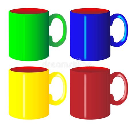 Large Isolated Mug Set Stock Vector Illustration Of Isolated 117108238