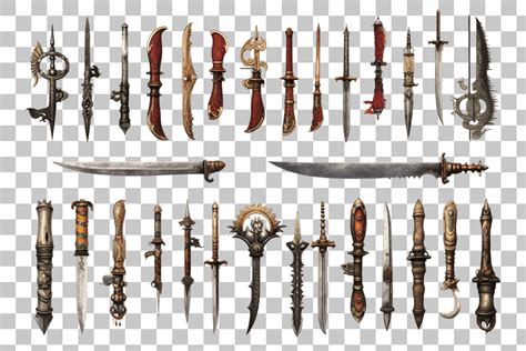 Png Images Fantasy Weapon Collection Swords Daggers Knives Png Aura