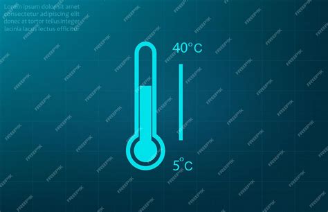 Premium Vector Thermometer Symbol Vector Illustration On Blue
