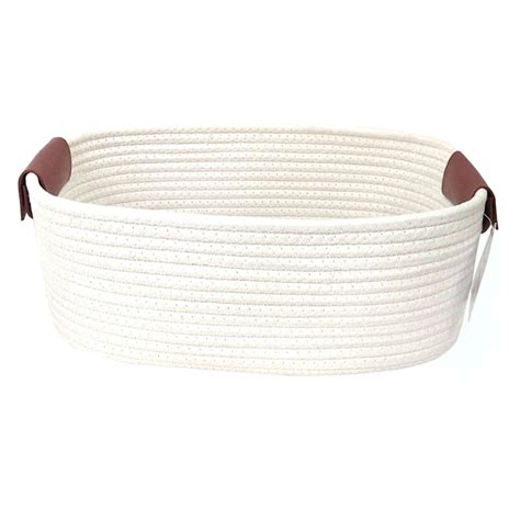 White Rectangle Storage Bin Medium At Home