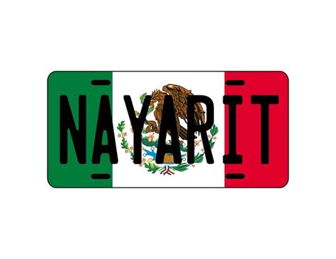 Placa Auto Estado Nayarit Plate Mexico Placas Carro Mexico State