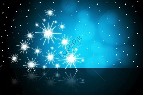 파란색 배경에 새 해 나무 그림 사진 무료 다운로드 Lovepik