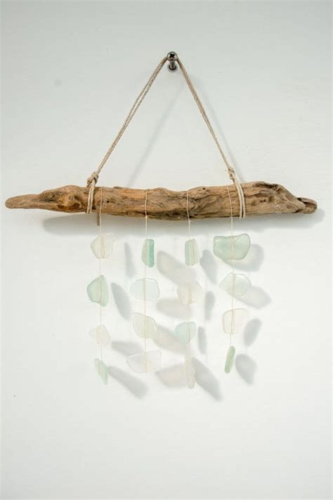 Handmade Sea Glass Driftwood Mobile