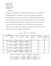 Physics Lab Report Docx Lindsay Moran March Physics Lab Section L Lab