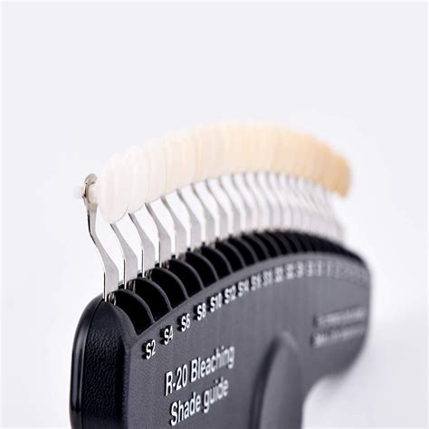 Professional 3d R 20 Teeth Whitening Shade Guide With Mirror